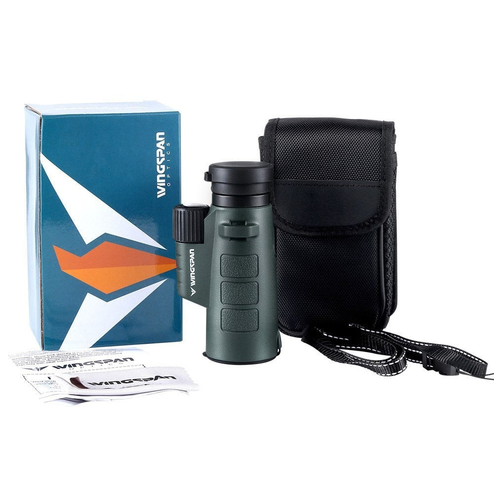 Wingspan Optics Outdoorsman 8X42 Compact Wide View Monocular for Bird ...